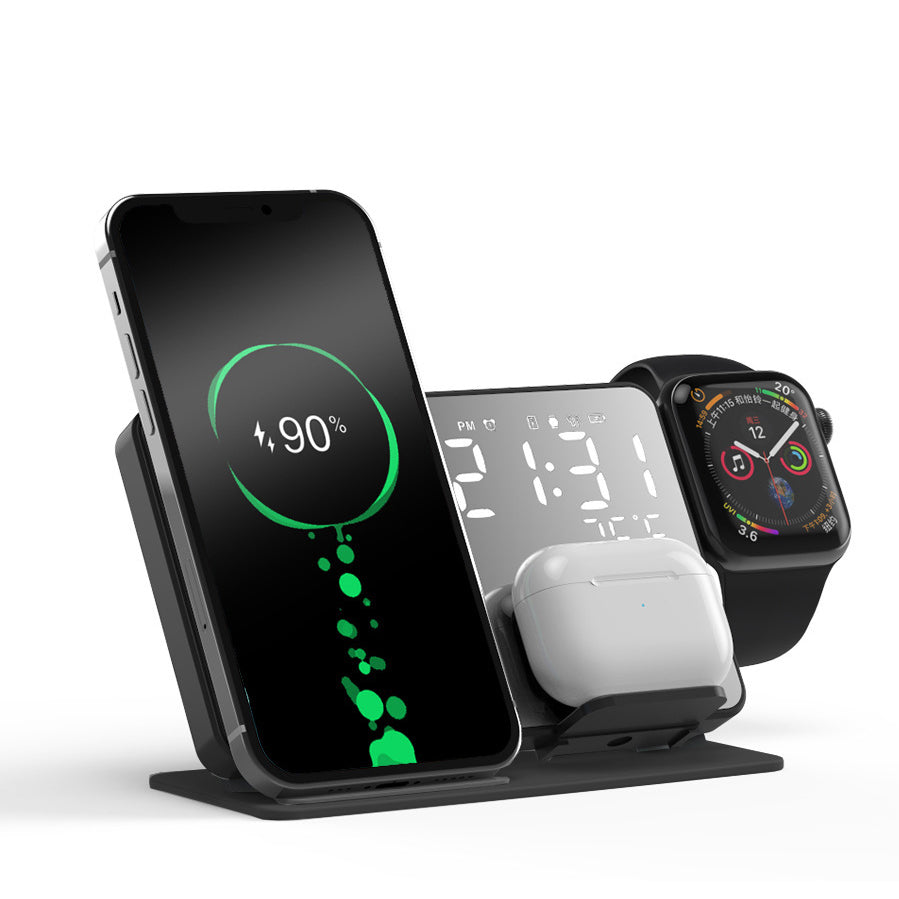 [Multifunctional charger] 4-in-1 wireless charging alarm clock [Apple ...