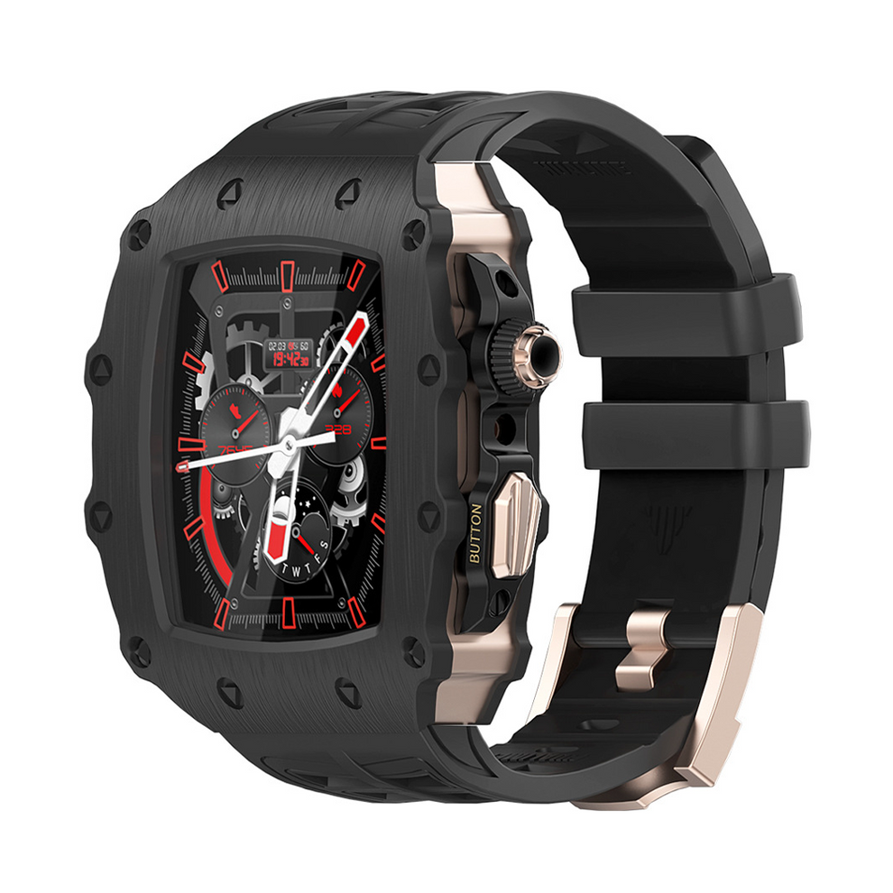 [11 colors available] Mechanical Forge Silicone Band for Apple Watch ...